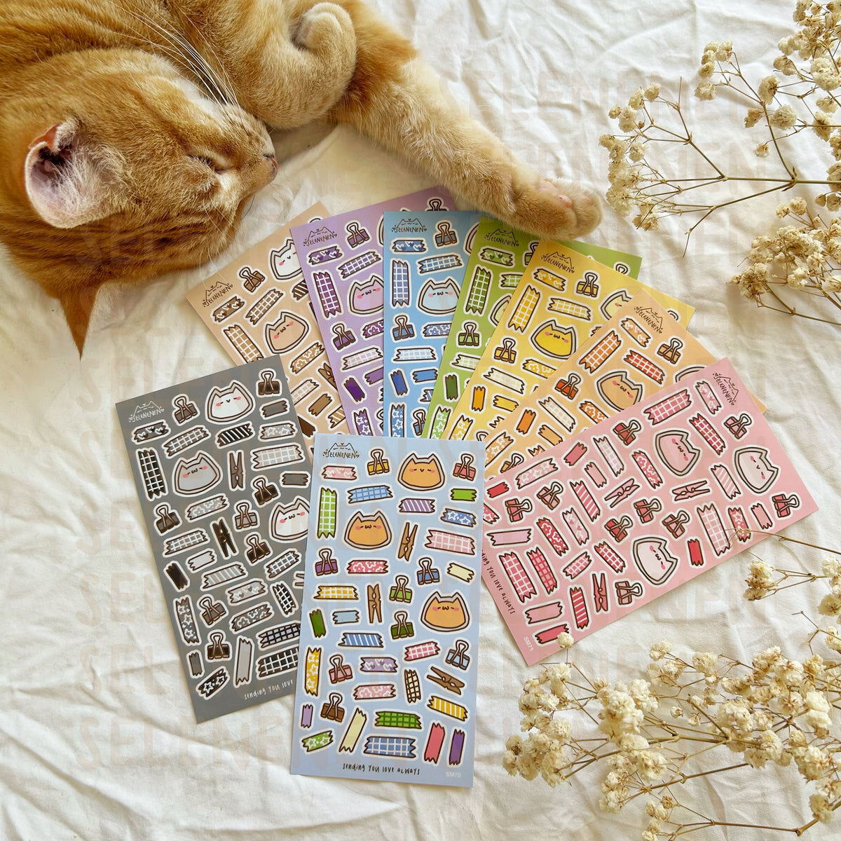 boop's journal assists sticker sheet bundle (9) – selenenen